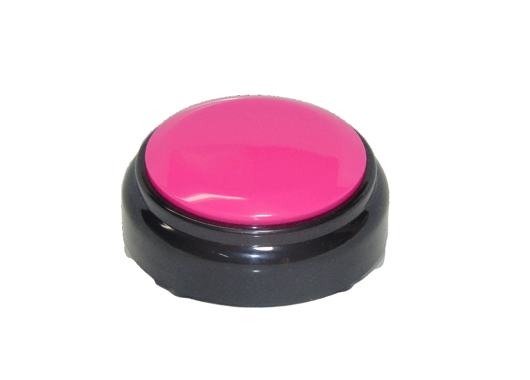 Pink Top Black Bottom Custom Easy Button, Record 1 Second Message